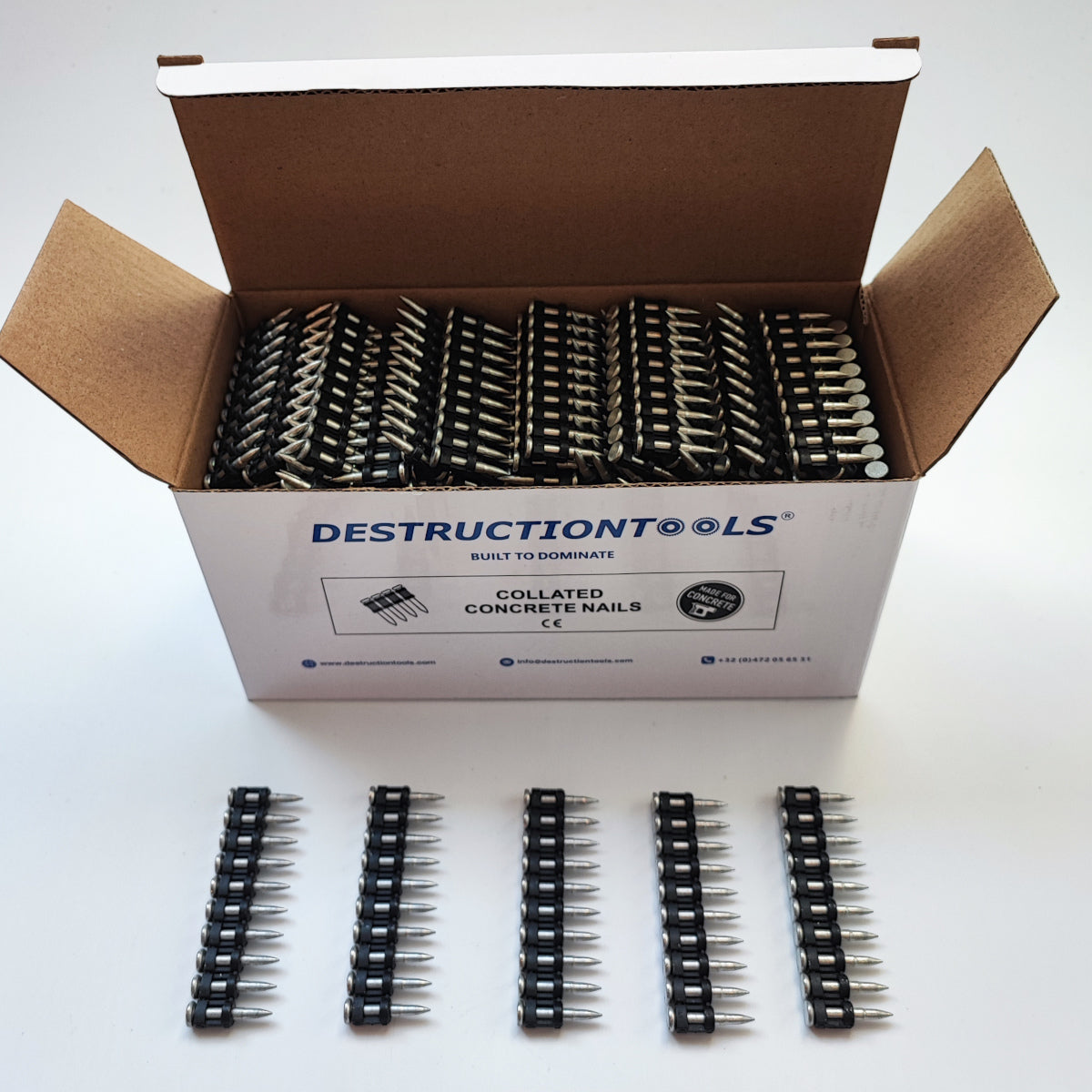 1000x Collated concrete nails 22mm - for Spit Pulsa 27, 40, 65 & 800 ...